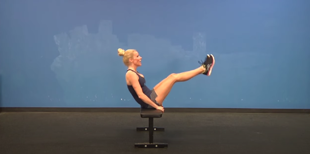 Bench Jumps and V Ups - Custom Cardio and Core Training - Fitzness.com